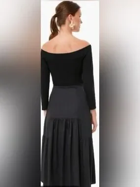 Tuckernuck | Dresses | Tuckernuck Marissa Dress Midi Black Tiered ...